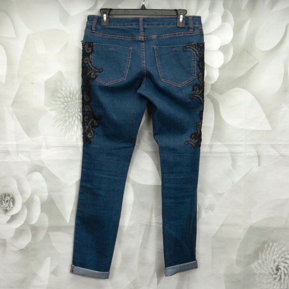 VENUS | Jeans | Venus Fashion Stretch Embroidered Edge Denim Jeans ...